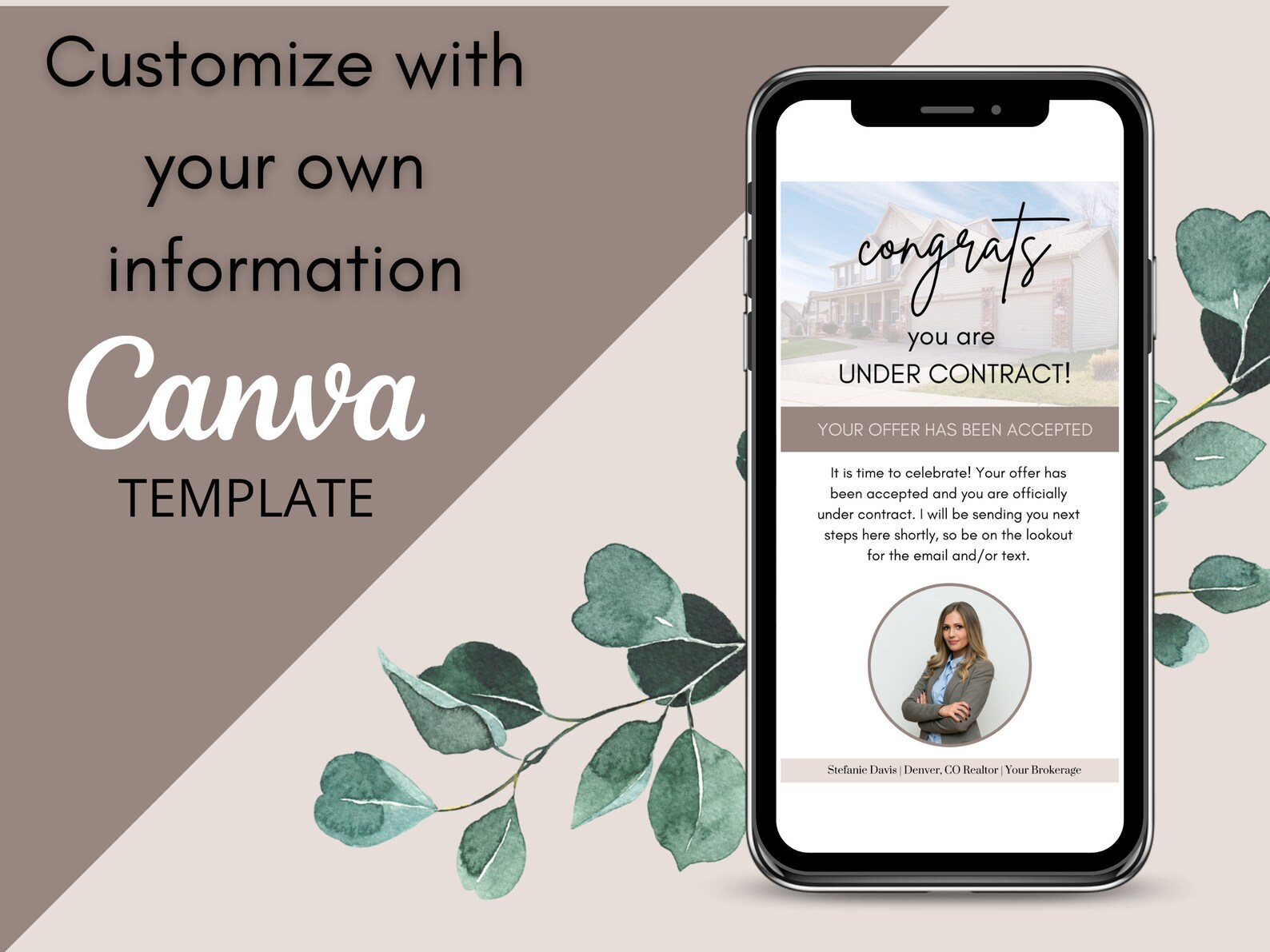 Under Contract Congratulations Card | Digital Congratulations Card ...