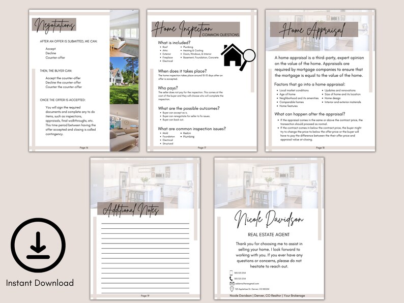 20 Page Real Estate Listing Presentation | Home Seller Guide | Home ...