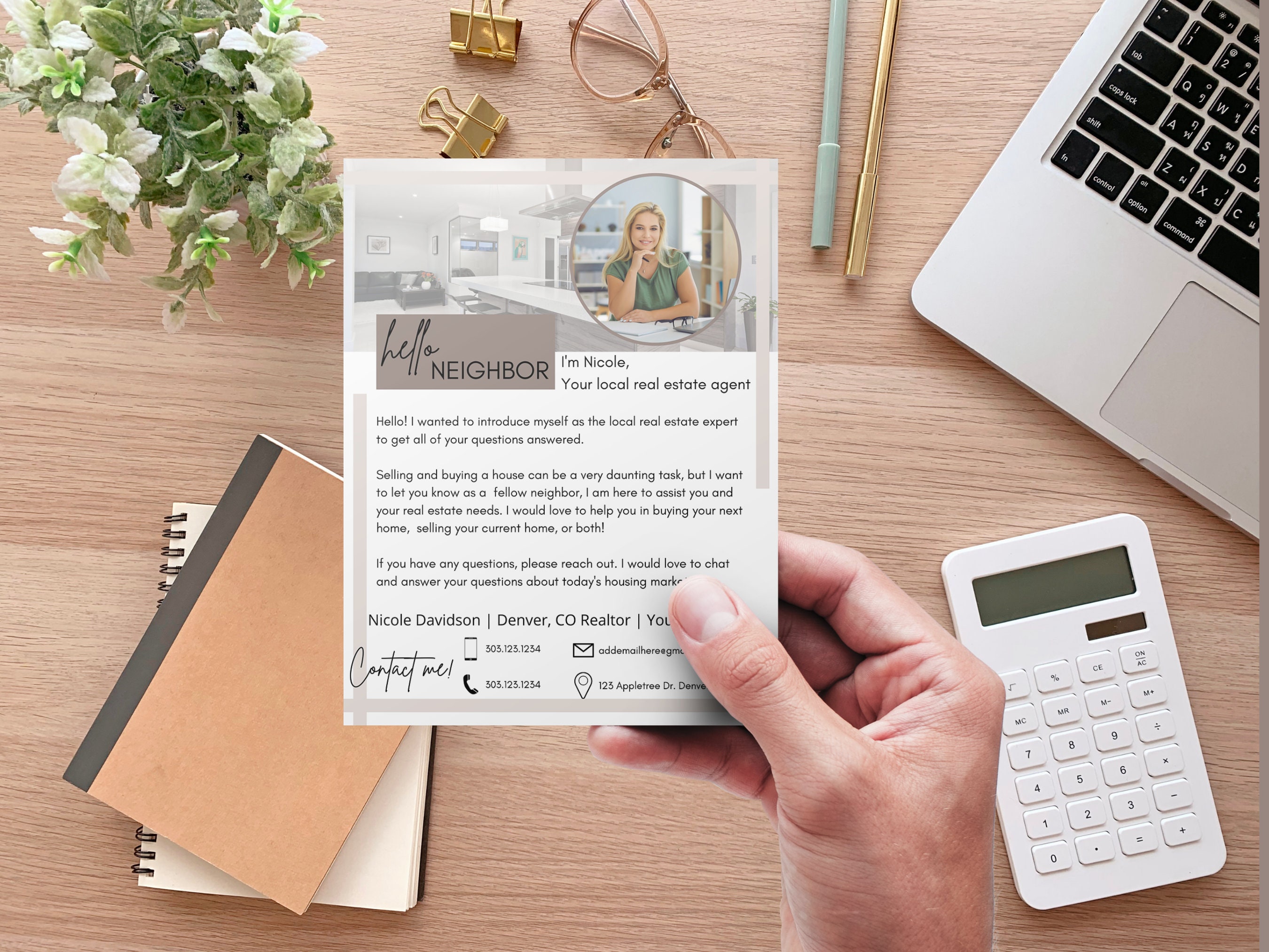 Real Estate Introduction Flyer | Farming Letter | Real Estate Postcard ...