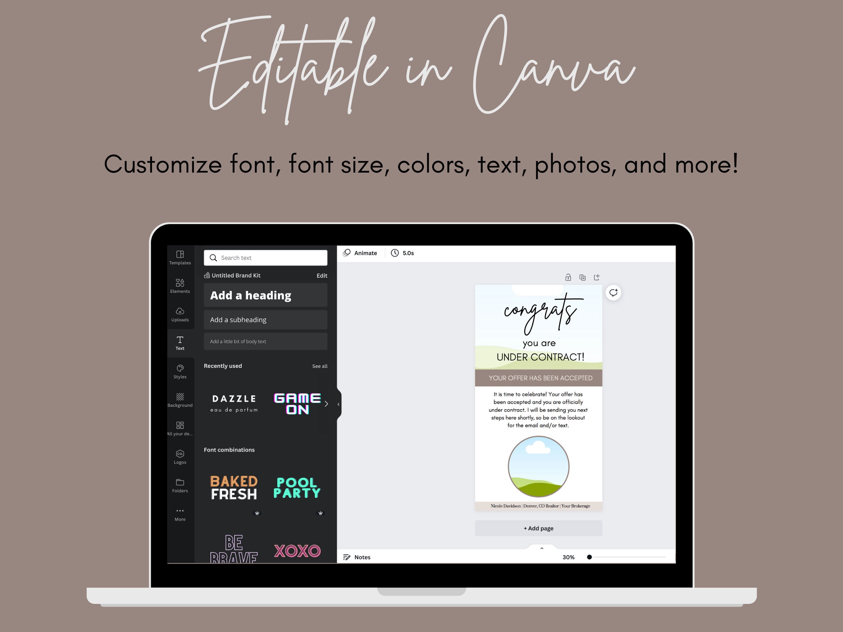 Under Contract Congratulations Card | Digital Congratulations Card ...