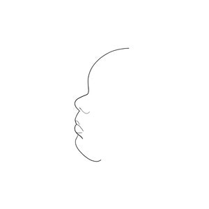 Minimal Line Art Baby Side Profile Tattoo Digital Design JPEG PNG SVG ...