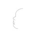 Minimal Line Art Baby Side Profile Tattoo Digital Design JPEG PNG SVG ...