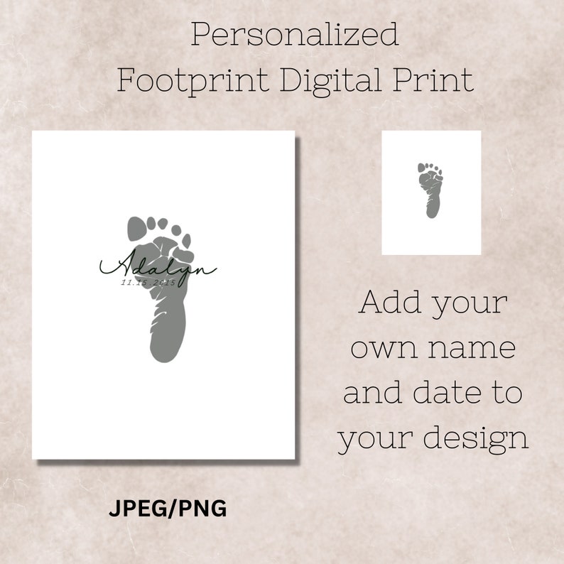 Minimalist Custom Baby Footprint/name Maither Fathertattoo Design ...
