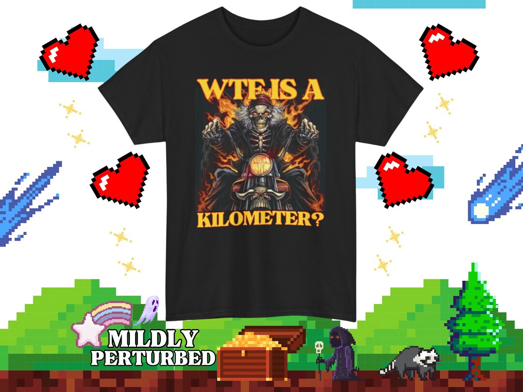 WTF is A Kilometer Funny Hard Skeleton Meme T-shirt, Badass Skeleton ...