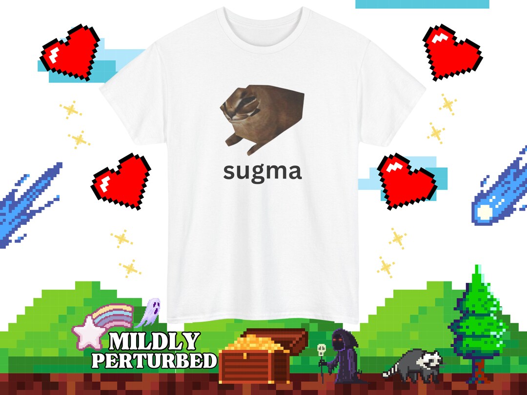 Sugma Low Poly Cat Funny Meme T-shirt, Ironic Gen Z Meme, Oddly ...