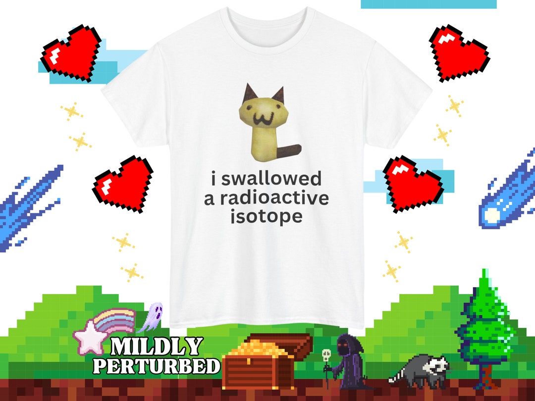 Radioactive Isotope Low Poly Cat Funny Meme T-shirt, Ironic Gen Z Meme ...