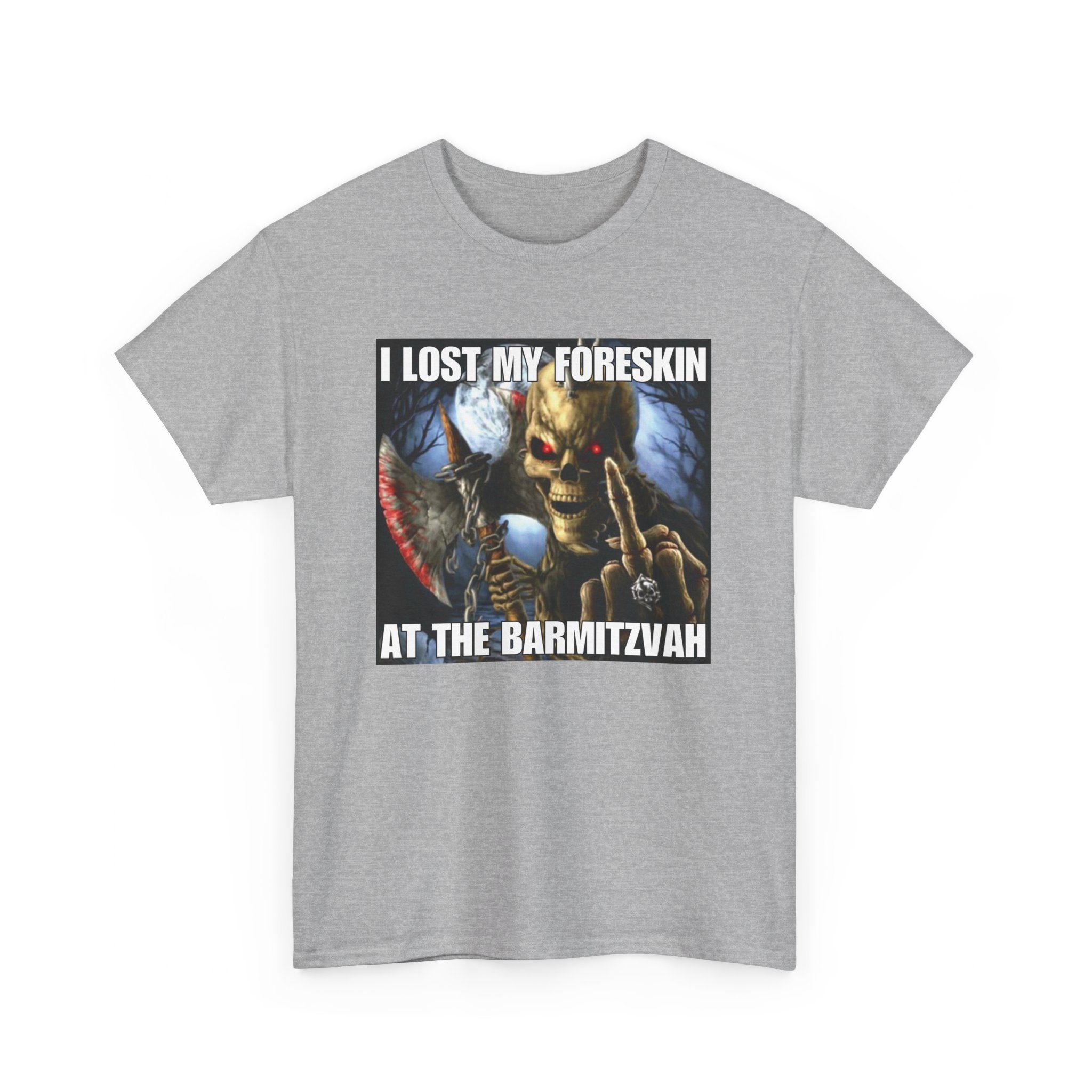 Lost My Foreskin at the Barmitzvah Funny Hard Skeleton Meme T-shirt ...