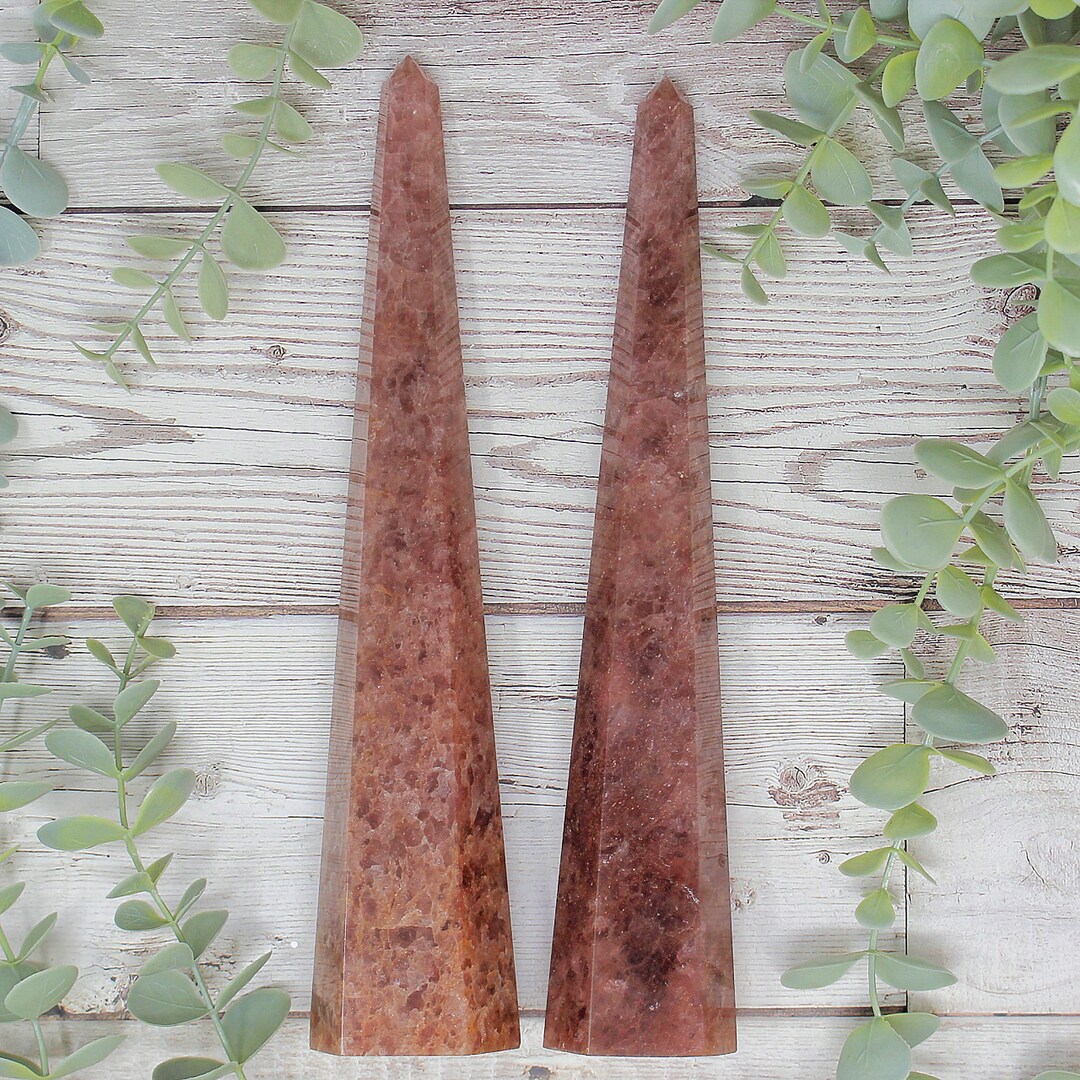 Strawberry Quartz Tower Point, Strawberry Quartz Crystal Wand, Tall ...