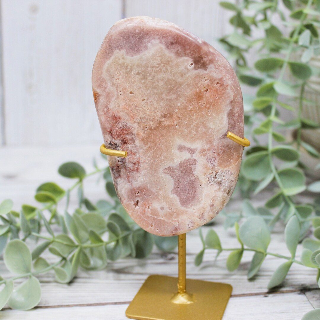 Small Pink Amethyst Slab on Stand | Natural Pink Amethyst From Brazil ...