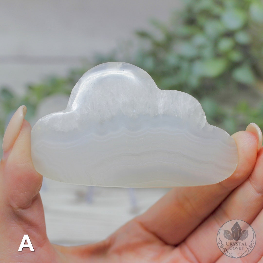 Natural Blue Lace Agate Crystal Clouds Blue Lace Agate Crystal Carving ...