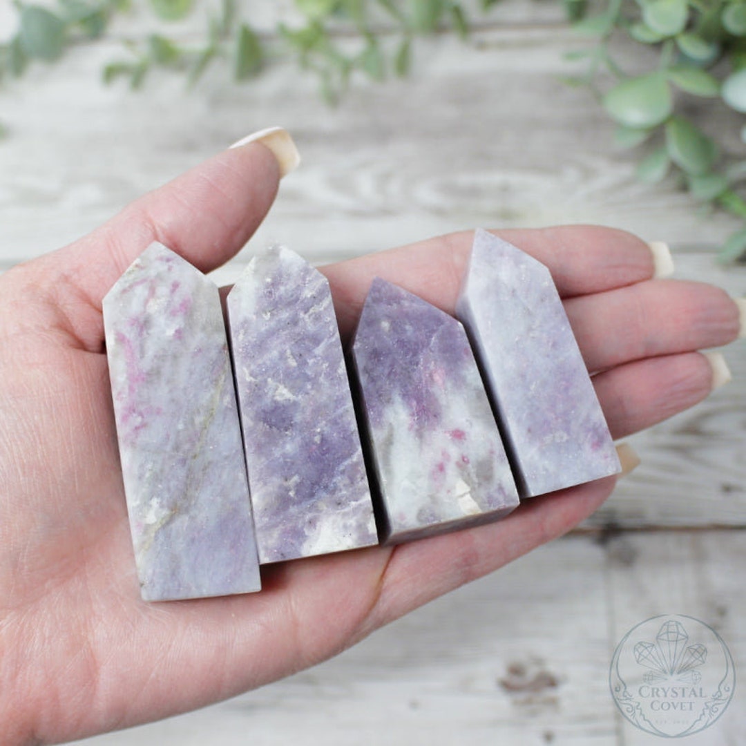 Unicorn Stone Towers | Lepidolite and Pink Tourmaline Mini Towers ...