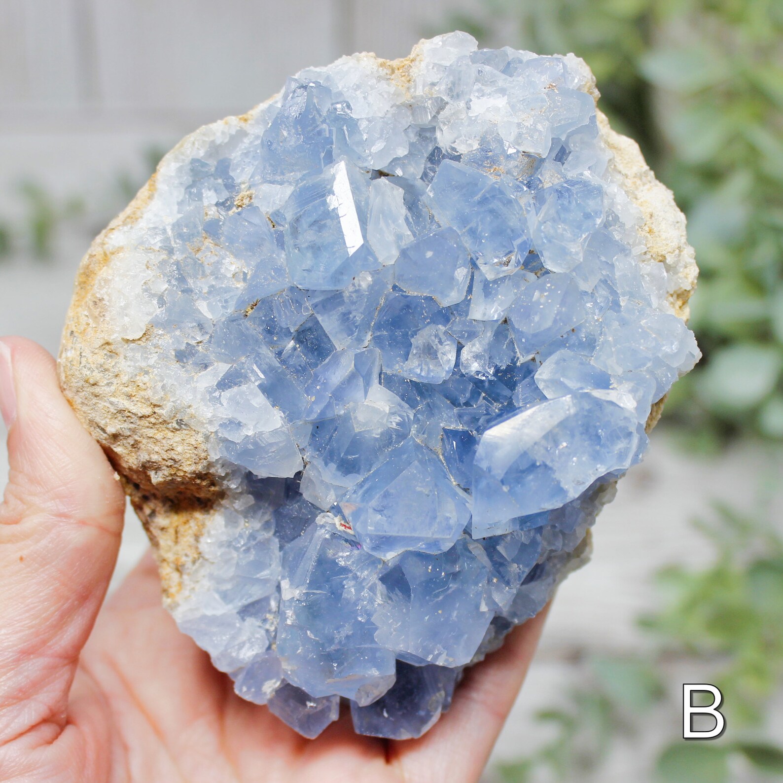 Large Celestite Crystal Geode Clusters, Blue Celestite Crystal ...