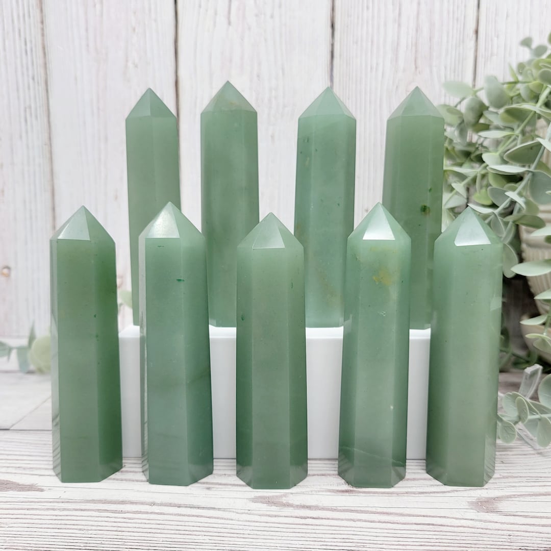Green Aventurine Tower Point, Green Aventurine Crystal Tower, Crystal ...