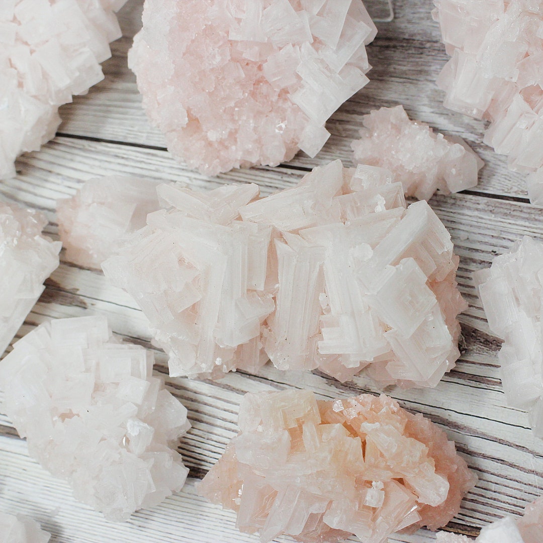 Pink Halite Crystal Clusters From Searles Lake, Pink Halite Specimens ...