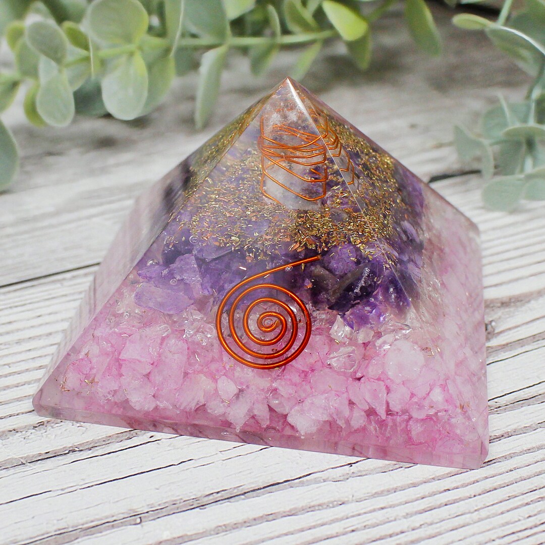 Orgonite Pyramid, Orgone Generator, Amethyst Orgonite, Rose Quartz ...