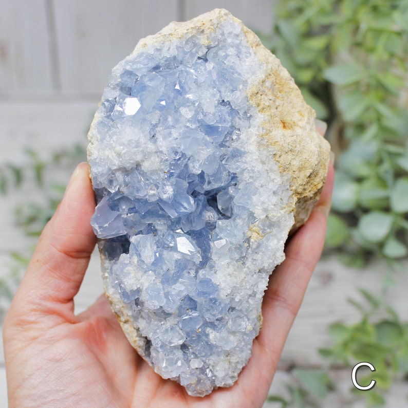 Large Celestite Crystal Geode Clusters, Blue Celestite Crystal ...