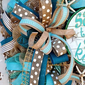 Beach Wreath, Ocean Decor, Sea and Sand, Starfish, Coastal Porch ...