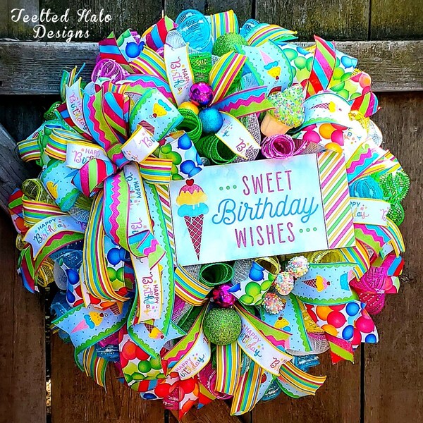 Birthday Wreath - Etsy