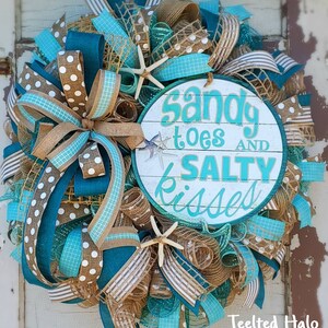 Beach Wreath, Ocean Decor, Sea and Sand, Starfish, Coastal Porch ...