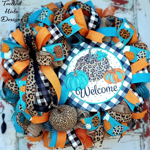 Teal Fall Decor - Etsy