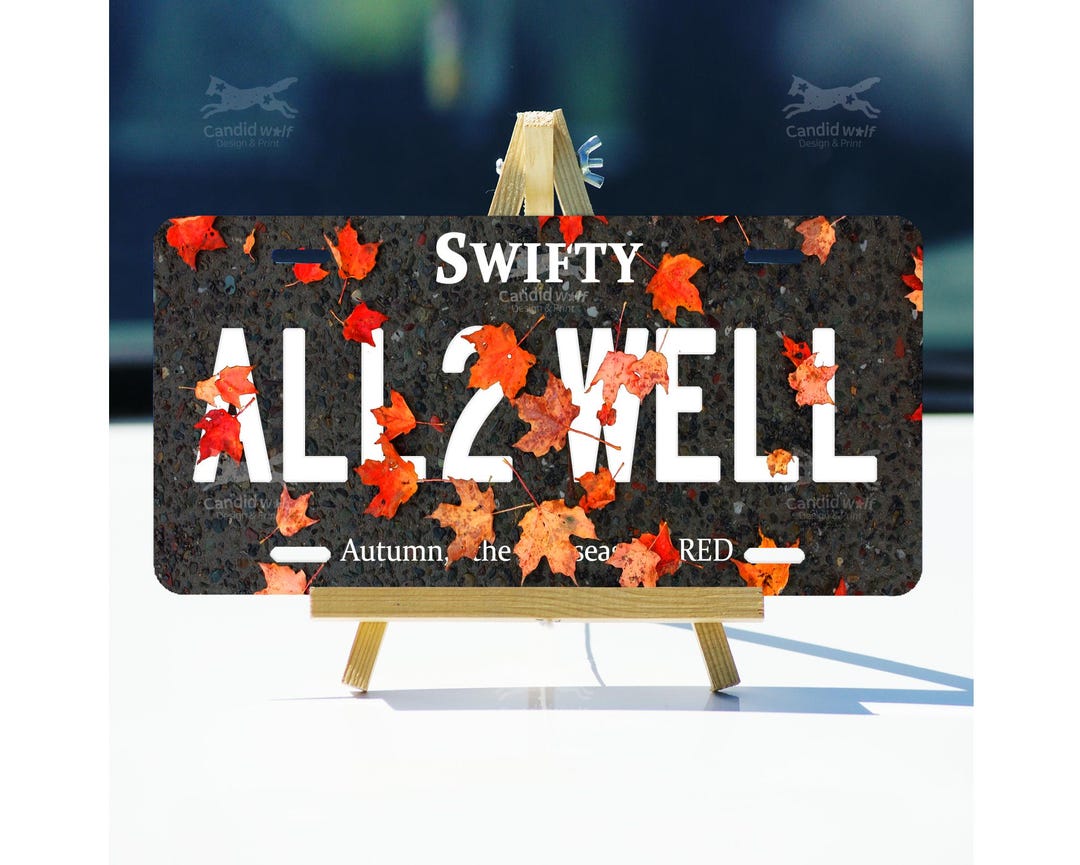 Taylor Swift Inspired All Too Well Autumn License Plate - Etsy