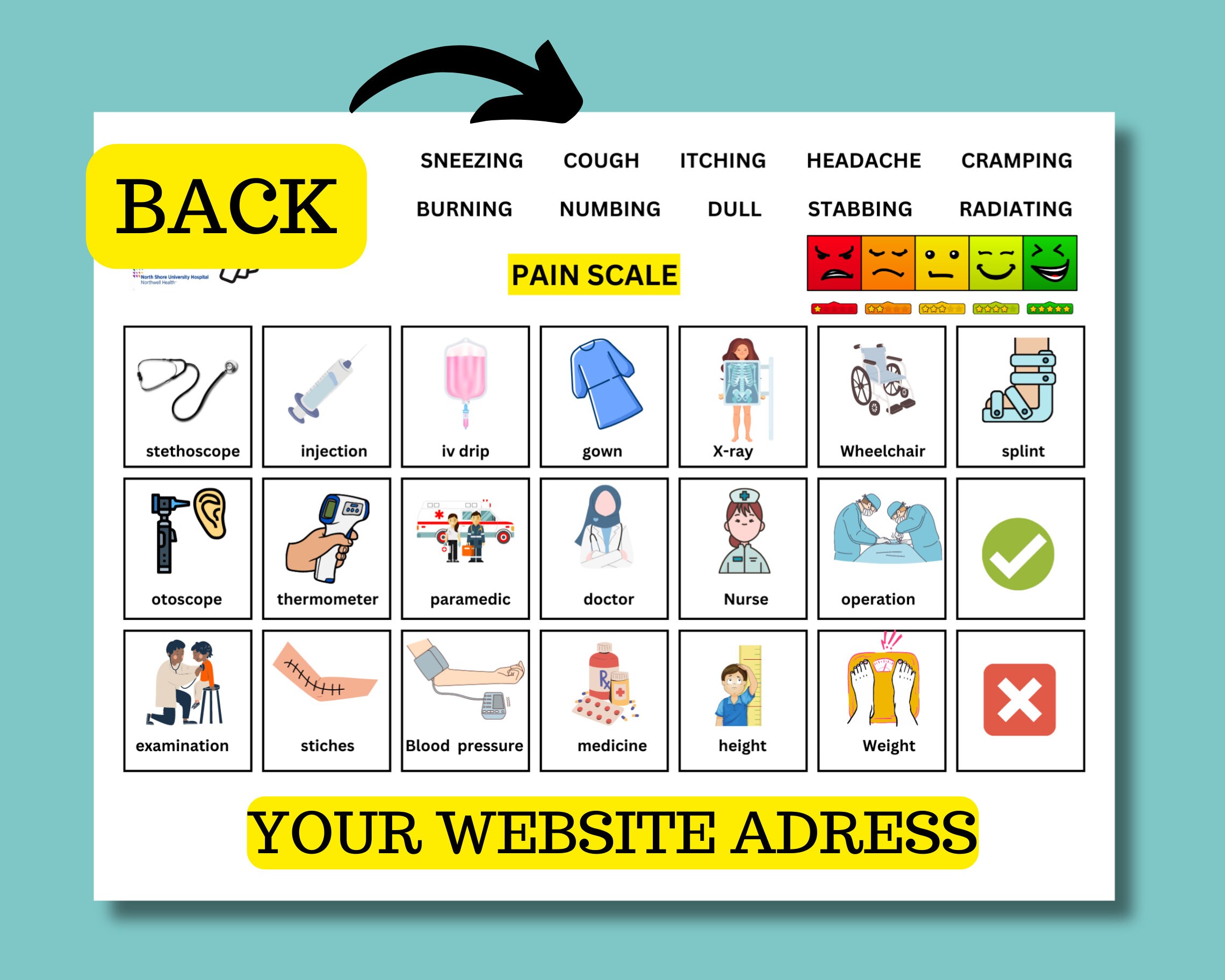 Communication Board for Hospital Resident Care or Home - Etsy