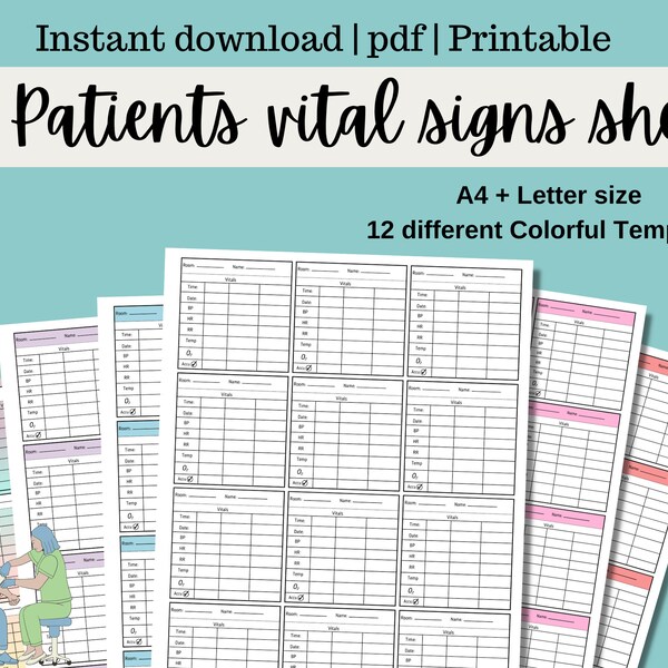Nursing Vital Sheet - Etsy