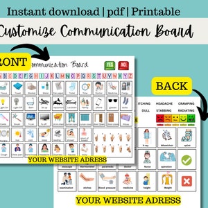 Communication Board for Hospital, Resident Care, or Home Setting to ...