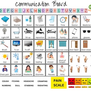 Communication Board for Hospital, Resident Care, or Home Setting to ...