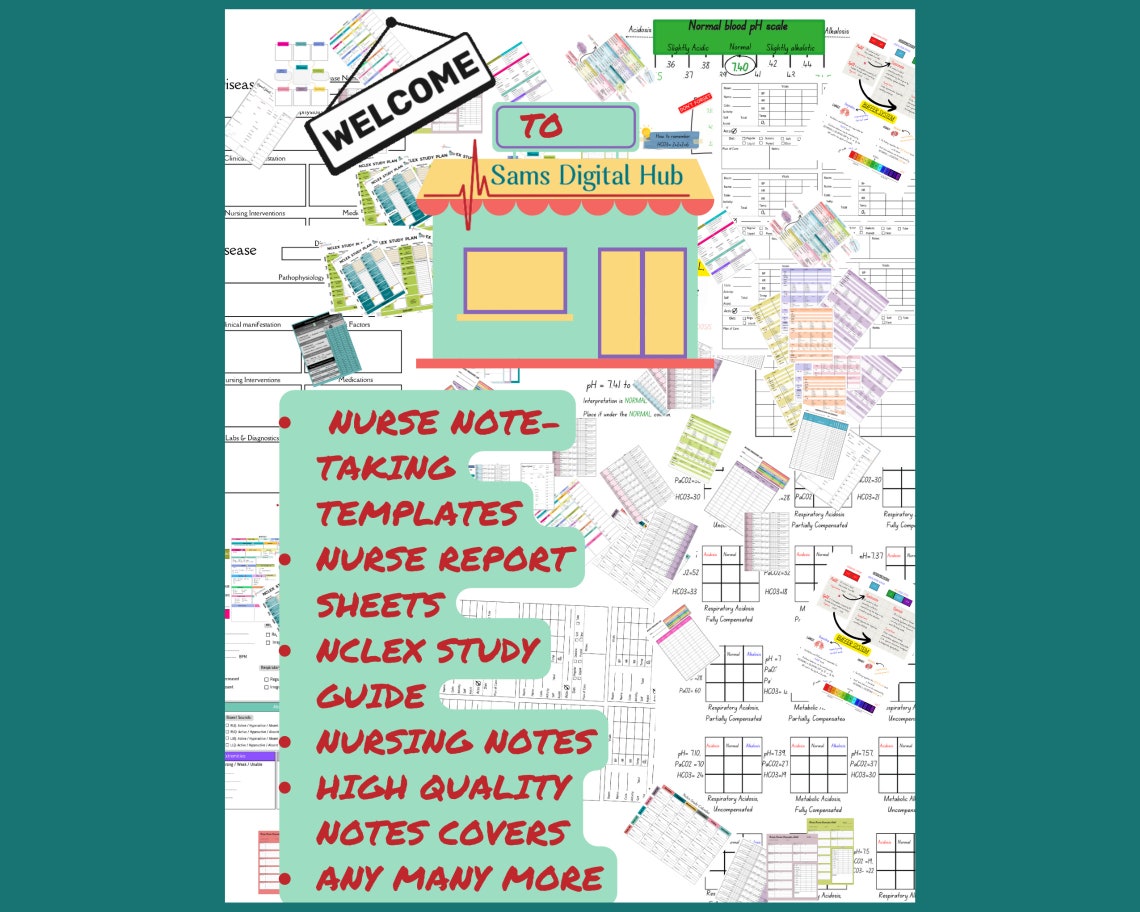 Nursing Student Note Taking Template Nursing School Notes - Etsy UK