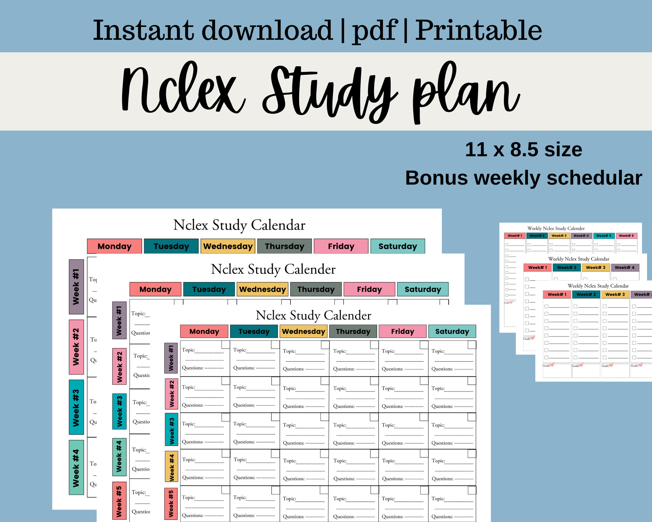 Nclex Study Plan Nclex Study Guide for Nursing Students - Etsy