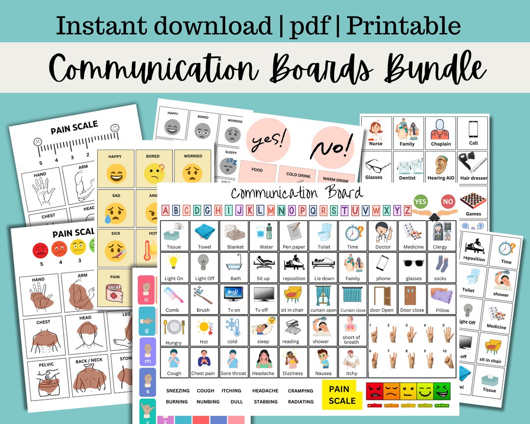 Communication Board for Hospital, Resident Care, or Home Setting to ...