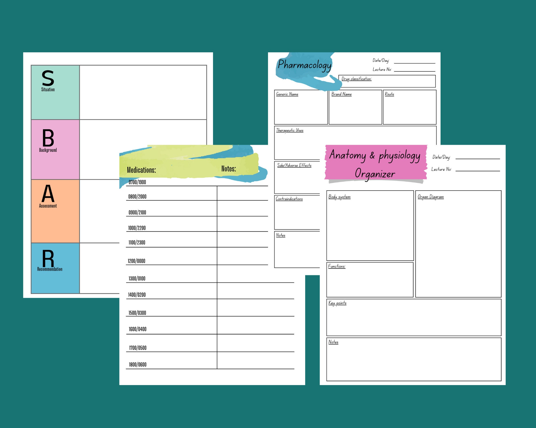 Nursing Student Note Taking Template Nursing School Notes Med Surg 20