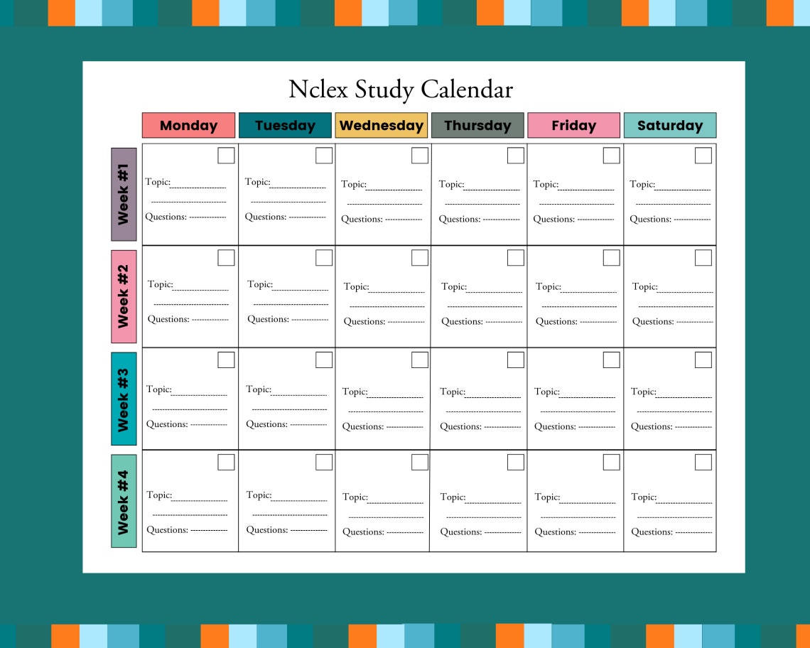 Nclex Study Plan Nclex Study Guide for Nursing Students - Etsy