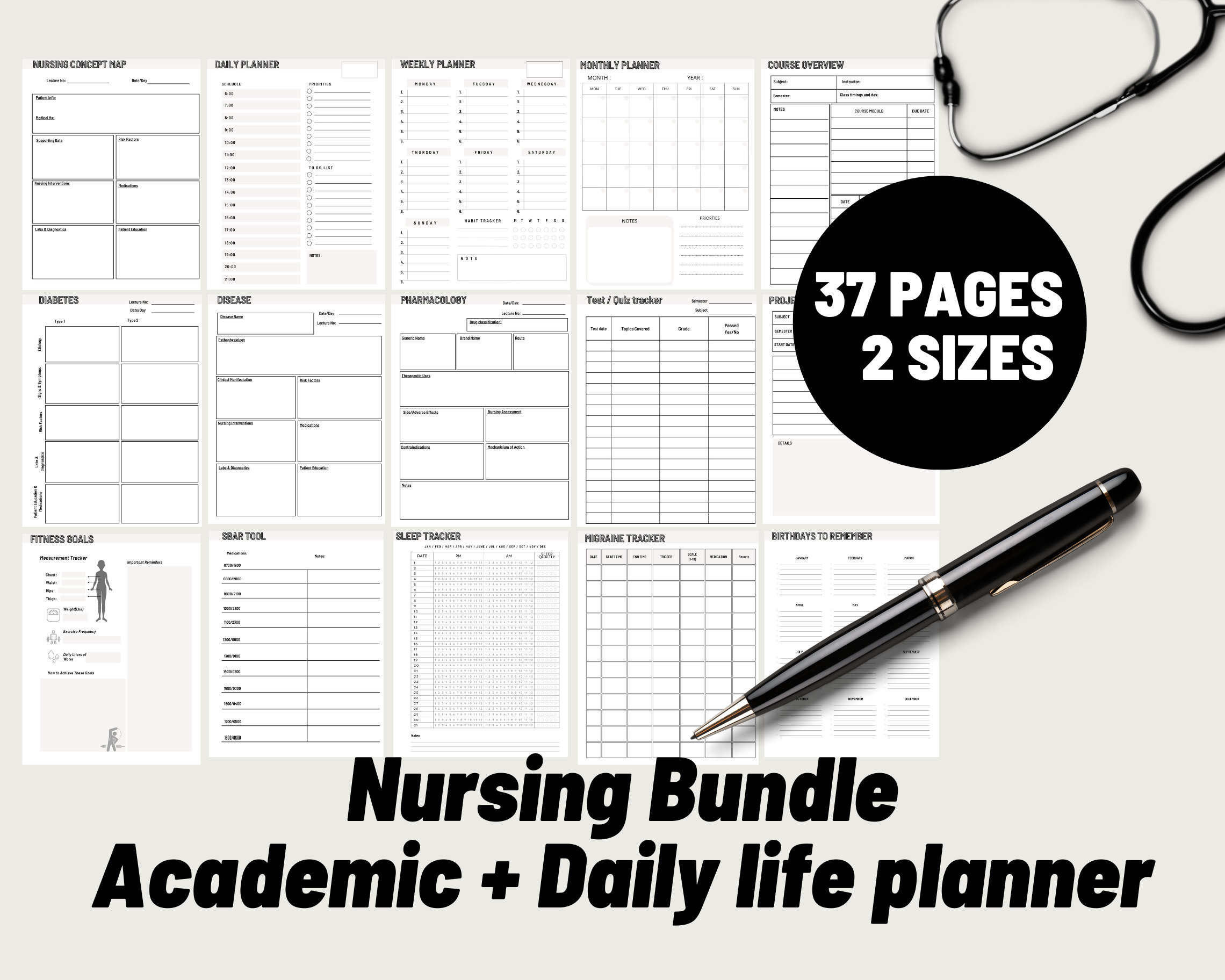 Nursing Life Binder, Medical Binder, Nicu Report Sheet, Cna Report ...