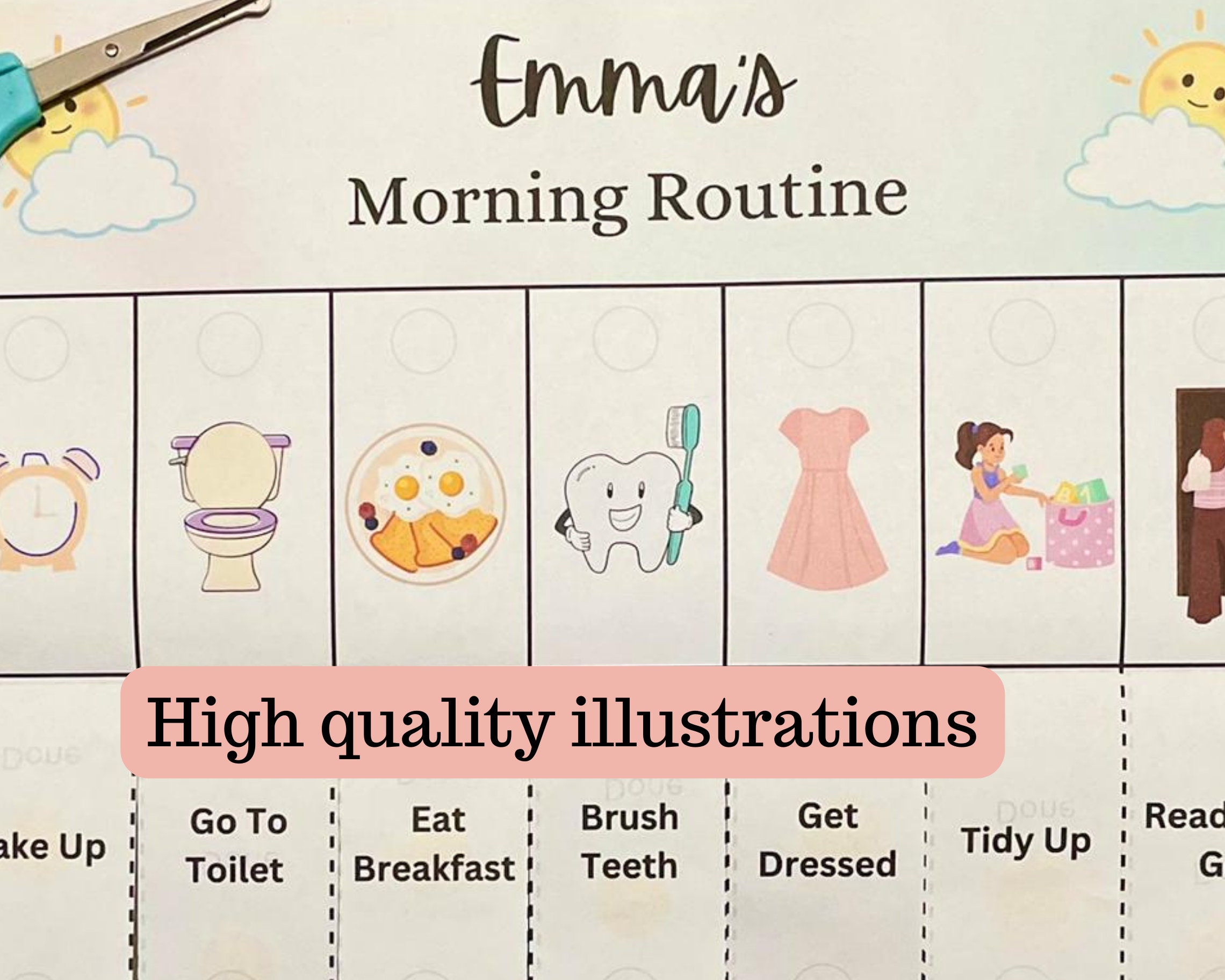 Autism Printable Kid's Routine Cards Visual Schedule, ASD, ADHD ...