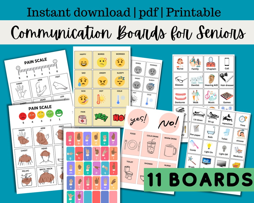 Communication Board for Hospital, Resident Care, or Home Setting to ...