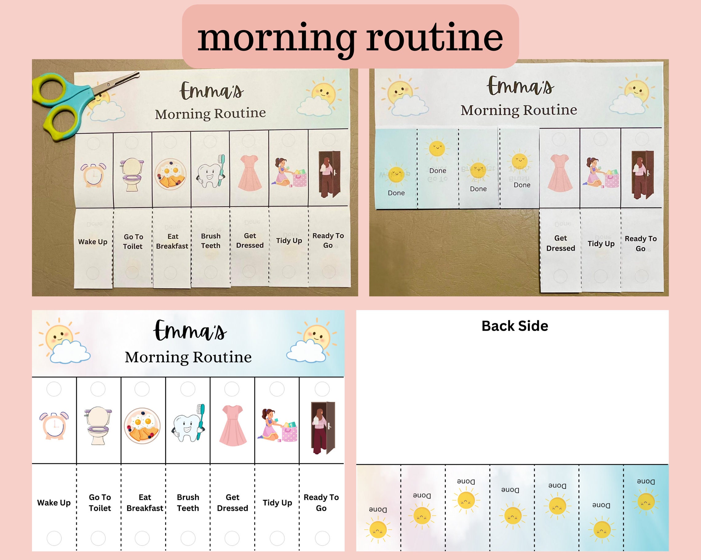 Autism Printable Kid's Routine Cards Visual Schedule, ASD, ADHD ...