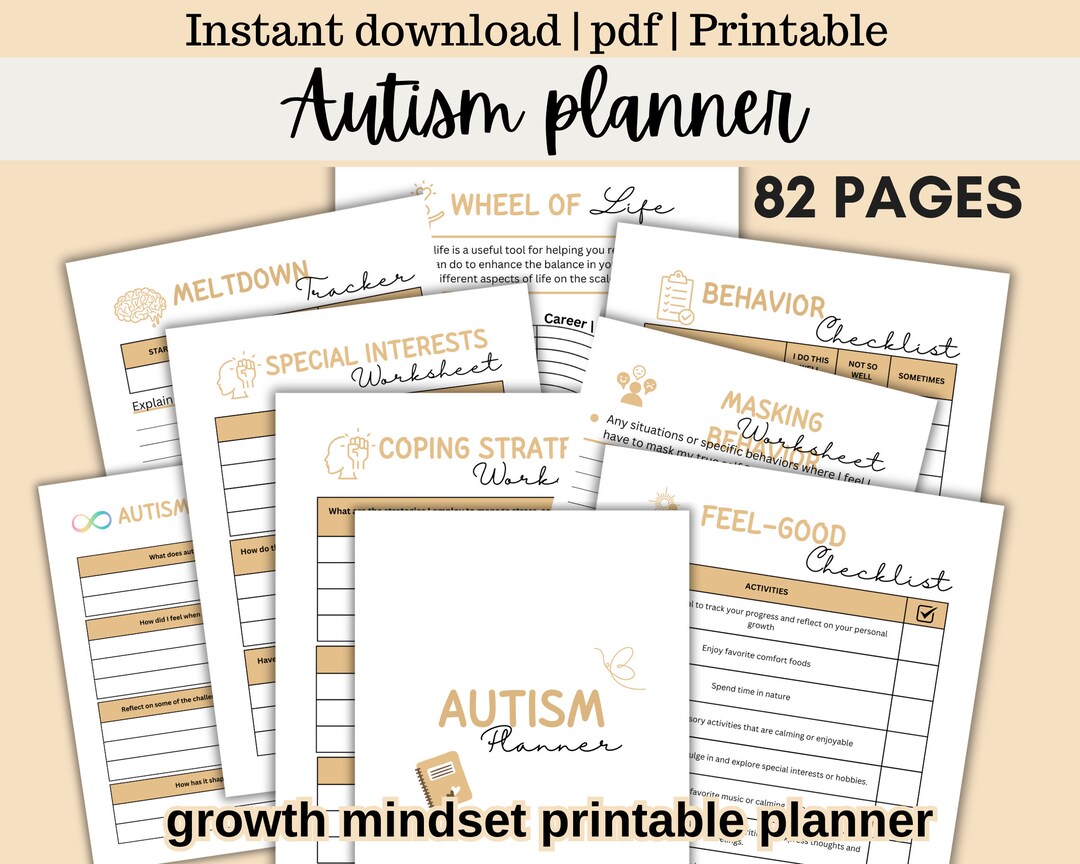 Autism Card Autism Acceptance Autism Planner Autism Binder - Etsy
