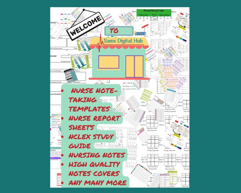 Nursing Notes note Taking Template Nursing Concept Map - Etsy