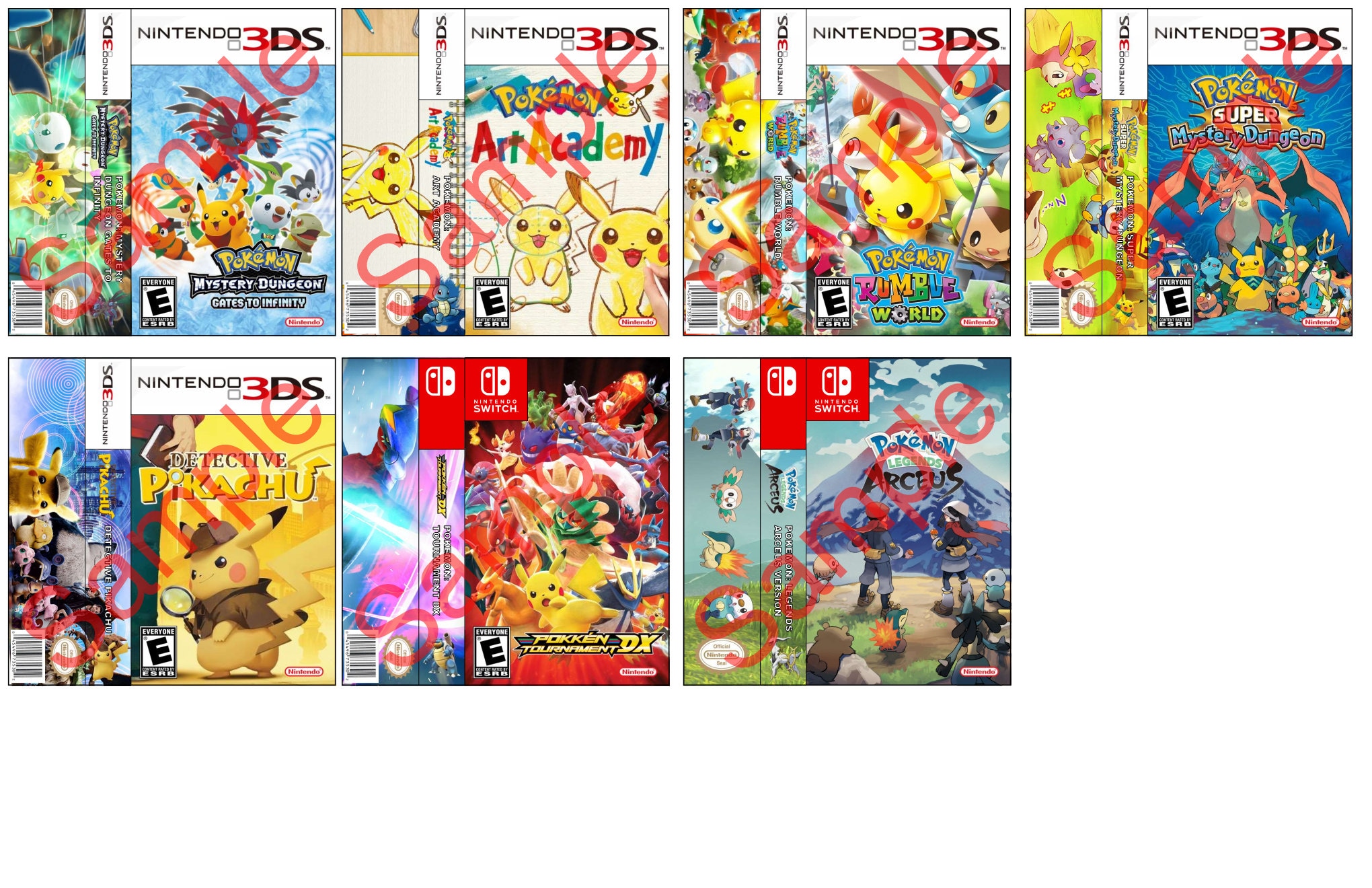 Pokemon Spin-off Covers for Cassette Cases - Etsy