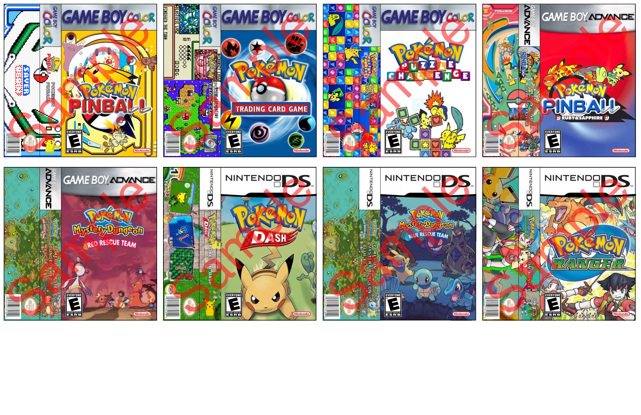 Pokemon Spin-off Covers for Cassette Cases - Etsy
