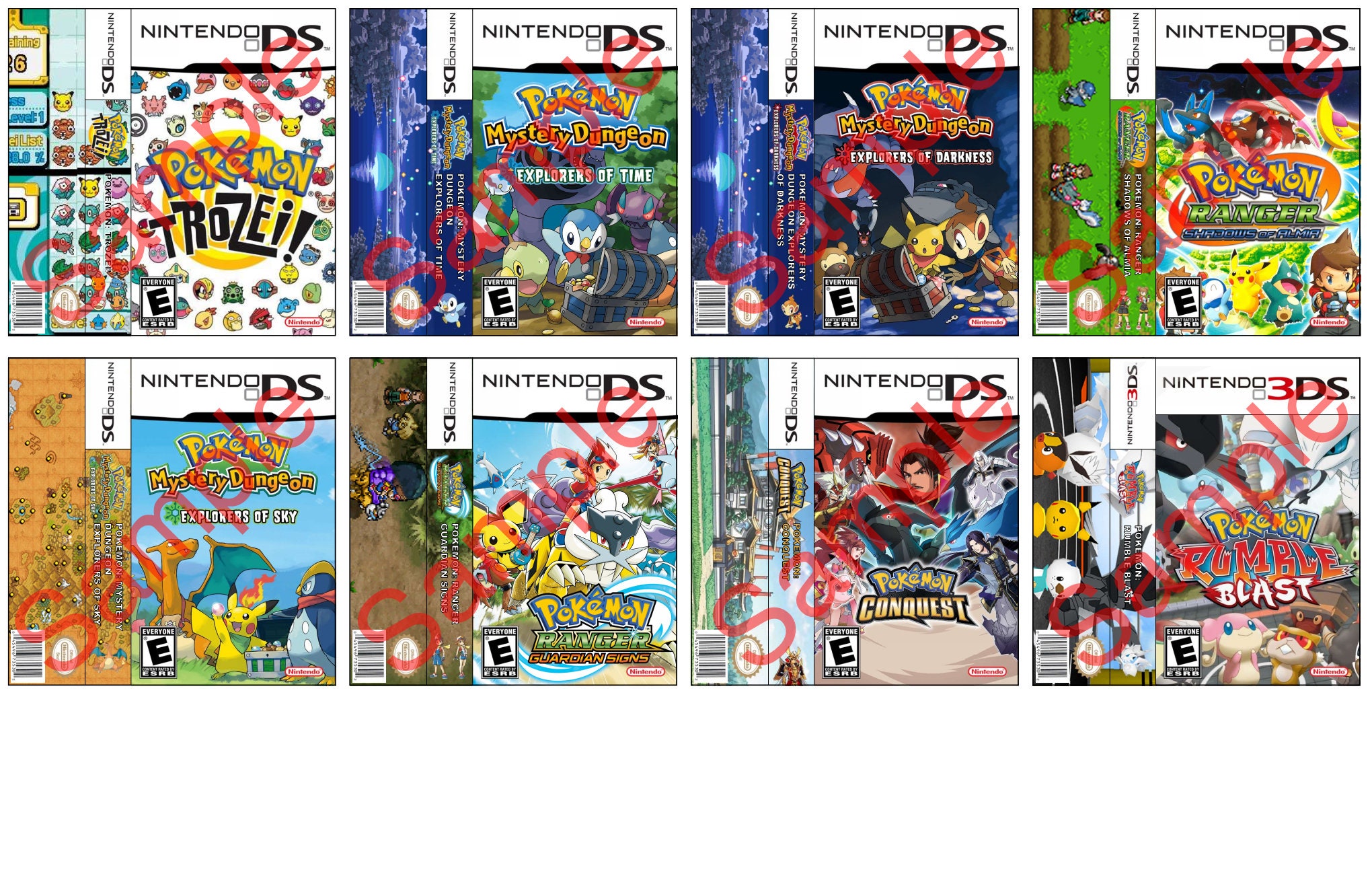 Pokemon Spin-off Covers for Cassette Cases - Etsy