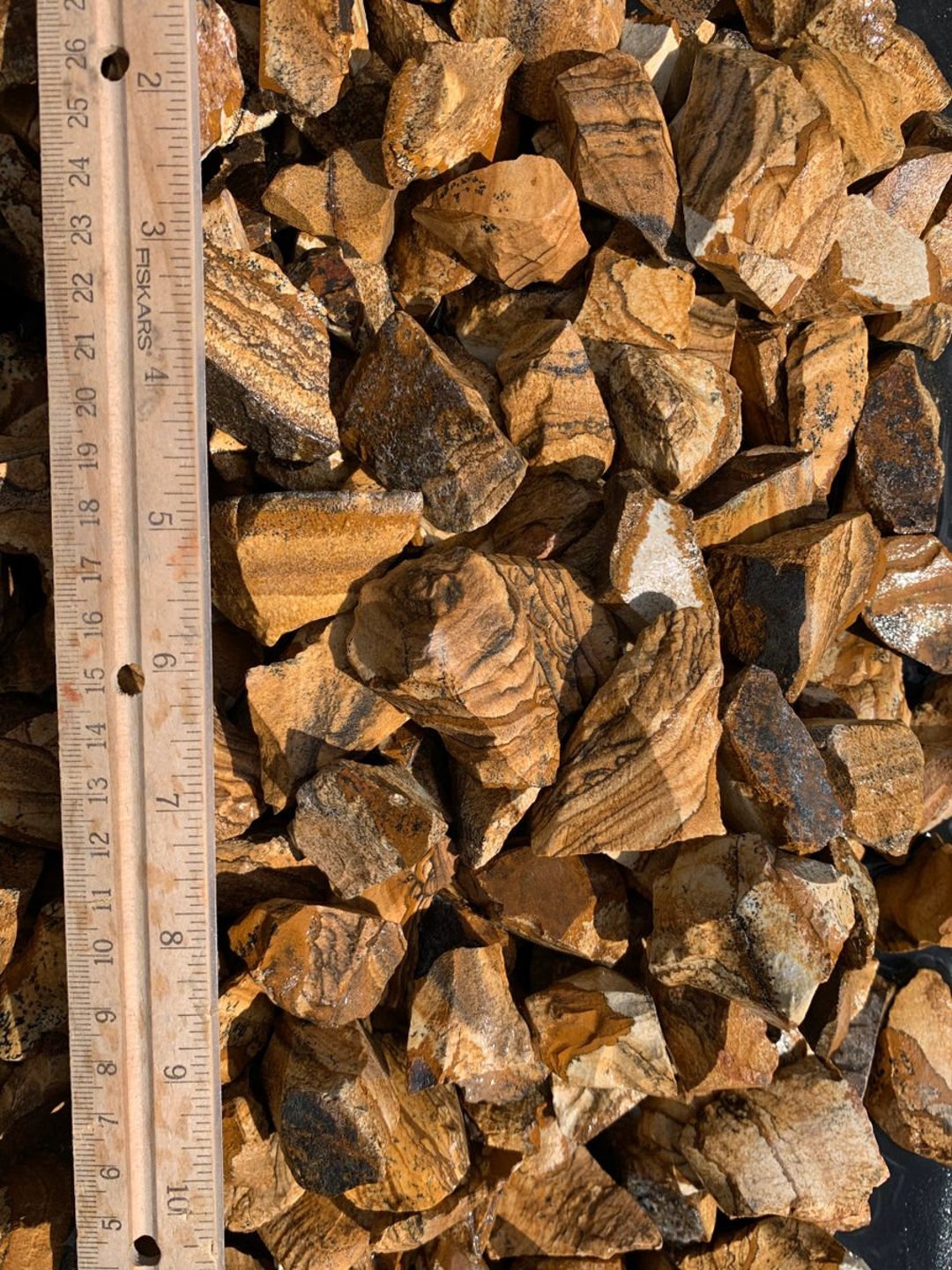 Picture Jasper Rock Tumbling Rough by the Pound - Etsy