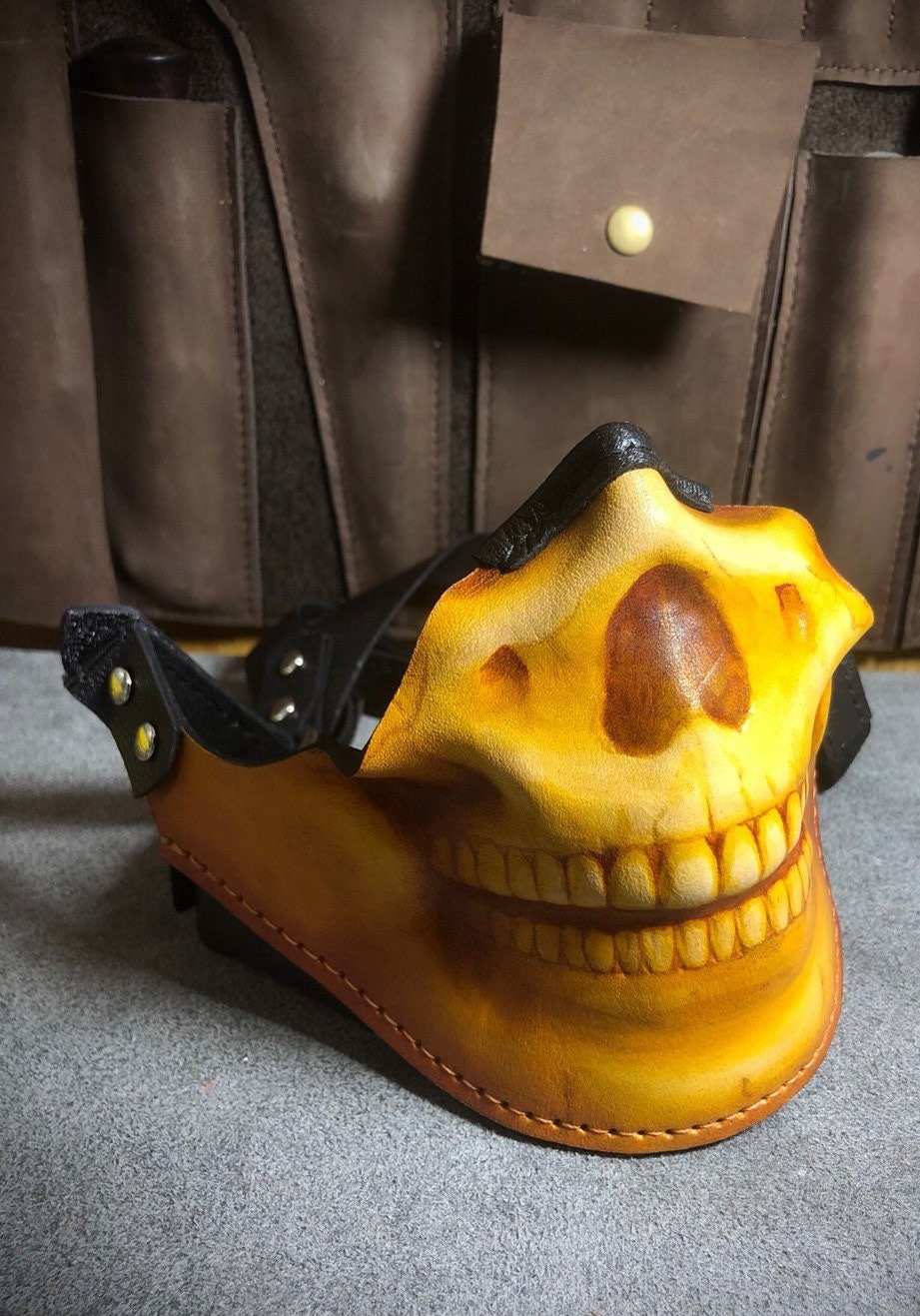 Leather Motorcycle Face Mask