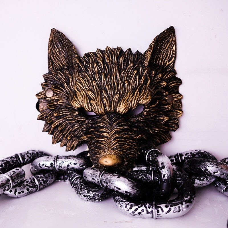 Therian Wolf Skull Mask Gold/ Silver Mask for Cosplay / - Etsy