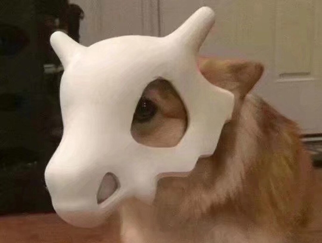 3D Print Cubone Skullcats and Dogs Mask, Pokémon Helmet - Etsy