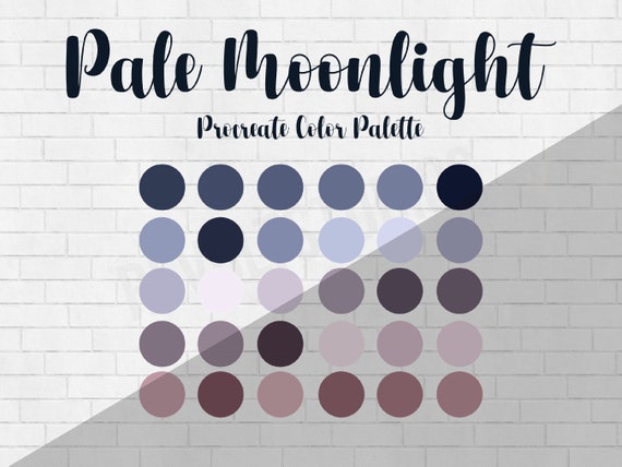 Pale Moonlight Procreate Color Palette Ipad Lettering | Etsy
