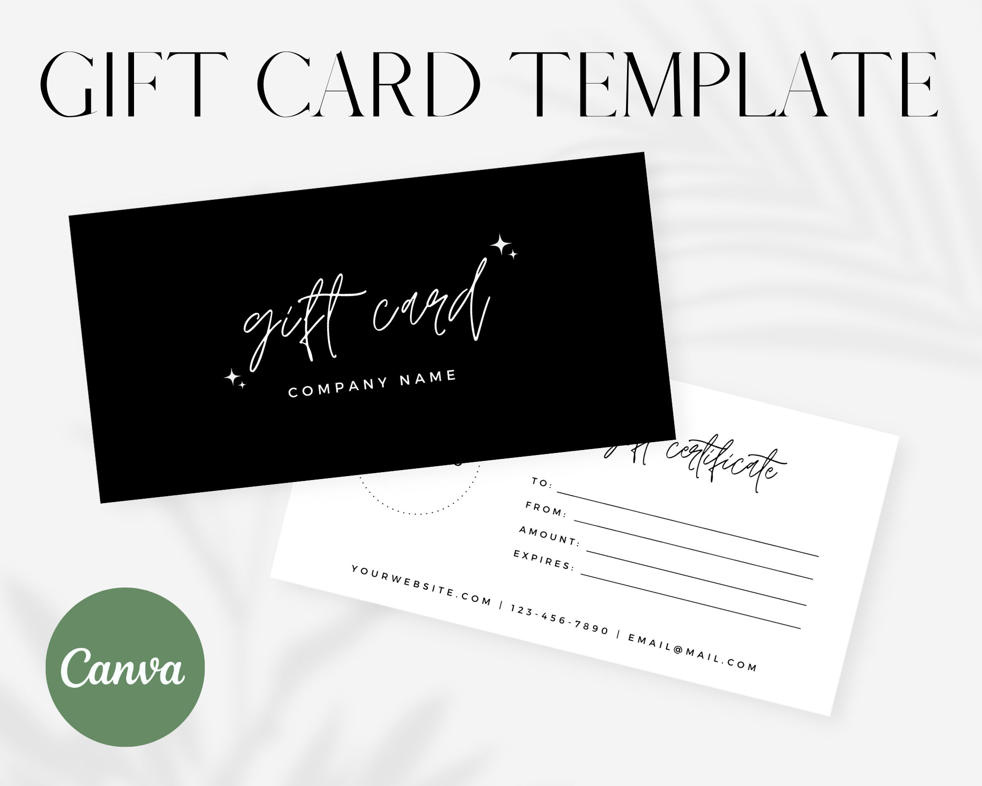 Customizable Gift Certificate Template Gift Voucher Editable Gift ...