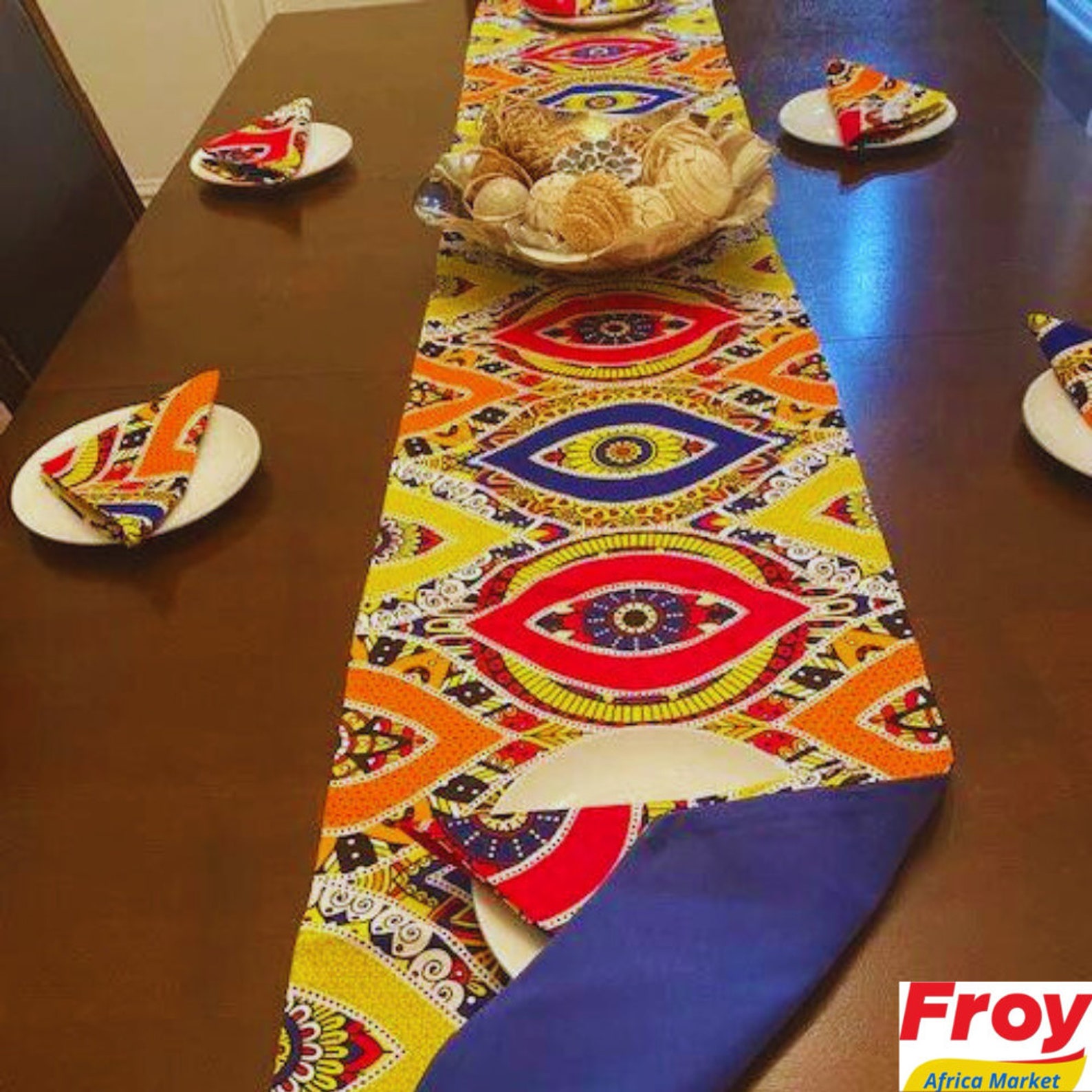 Ankara Table Runner: African Print Dining Linen With Napkins - Etsy